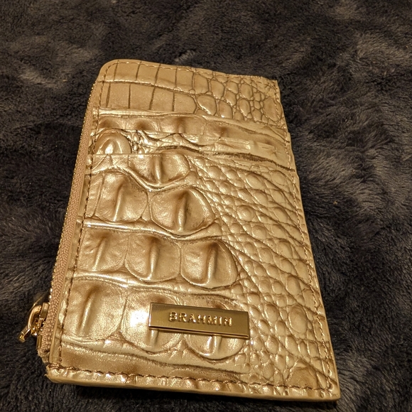 Brahmin | Bags | Brahmin Gold Crocodile Embossed Card Casewallet | Poshmark